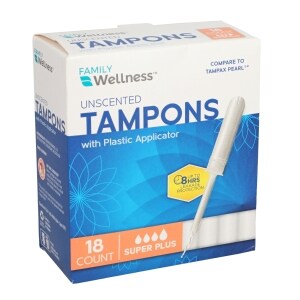 Fiore Super Plus Plastic Tampons, 18 ct. | Family Dollar