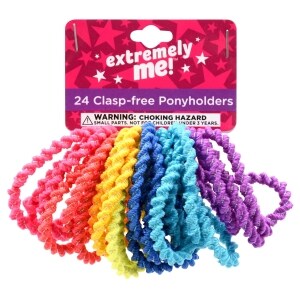 Extremely Me Clasp-Free Braided Ponyholders, 24 ct.