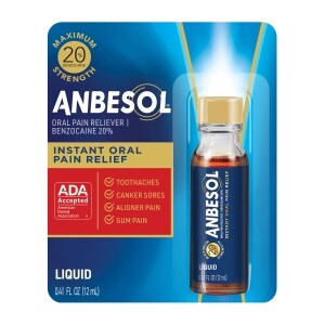 Anbesol Maximum Strength Oral Pain Relief Liquid, 0.41oz | Family Dollar