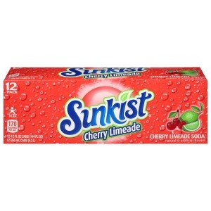 Sunkist Cherry Limeade Soda, 12 Fl Oz Cans, 12 Pack | Family Dollar