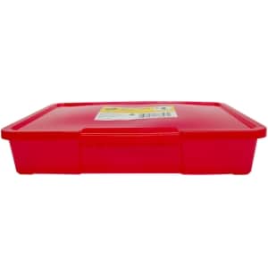 Plastic Rectangular Storage Containers with Clip Lids, 8x11-in.