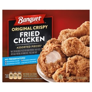 Banquet Original Crispy Fried Chicken Assorted Pieces, Frozen Chicken ...