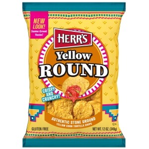 Herr's Yellow Round Tortilla Chips 12 oz | Family Dollar