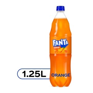 Fanta Orange Soda Fruit Flavored Soft Drink, 1.25 Liters