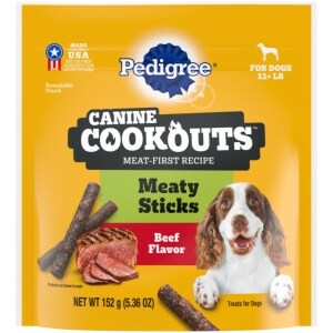 Pedigree Canine Cookout Soft Dog Treats, Beef Flavored Meaty Sticks, 5. ...