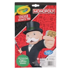 Crayola Monopoly-Themed Sticker Activity Pad, 27-pg.