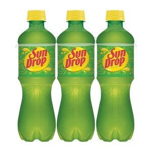 Sun Drop Citrus Soda, .5 L bottles, 6 pack