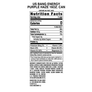 Bang Energy Purple Haze 12/16OZ | Family Dollar