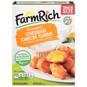 Farm Rich Crispy Breaded Cheese Curds, Real Wisconson Cheddar Cheese ...