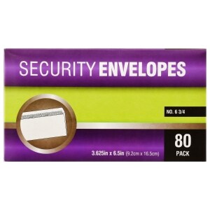 View Security Envelopes No. 6.75, 80
