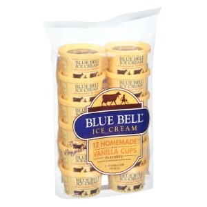 Blue Bell Homemade Vanilla Ice Cream Cups - 12 ct / 3 fl oz | Family Dollar