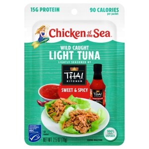 Chicken of the Sea Wild Caught Light Tuna Packet, Sweet & Spicy 2.5 oz ...