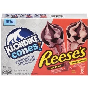 Klondike Cones! Reese's Peanut Butter/Chocolate Frozen Dairy Dessert ...