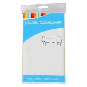 Assorted Plastic Tablecovers, 54x108 in.