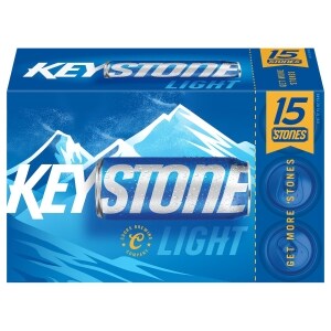 Keystone Light 12-oz. Cans, 15 ct.