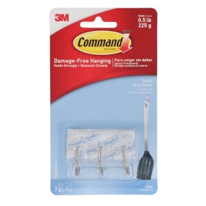 Command™ Small Clear Wire Hooks with Clear Strips | Family Dollar