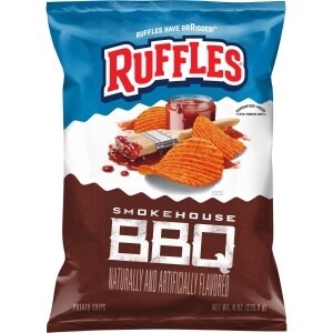 Ruffles Potato Chips Smokehouse BBQ Naturally And Artificially Flavored ...