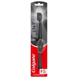 Colgate 360 Power Charcoal Replacement Toothbrush Heads Pack | Family ...