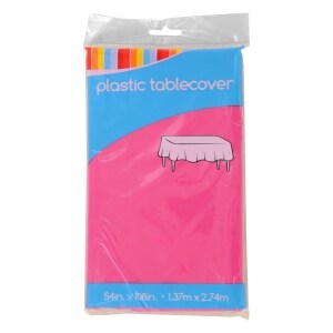 Hot Pink Plastic Tablecover