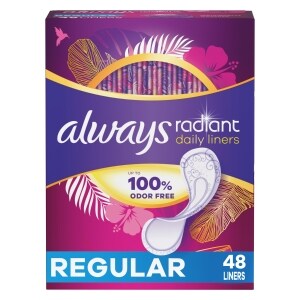 Always Radiant Regular Daily Liners, 48 ct. | Family Dollar