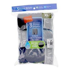 Hanes Boys' Tagless Extra Large Boxer Briefs, 3 ct.