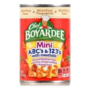 Chef Boyardee Mini ABC's & 123's with Meatballs, 15 oz. | Family Dollar