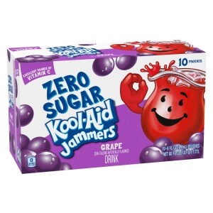 Kool-Aid Jammers Grape Zero Sugar Artificially Flavored Soft Drink, 10 ...