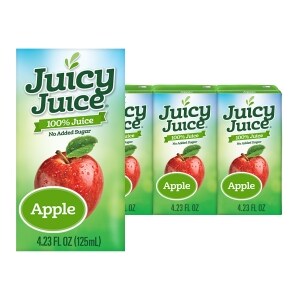 Juicy Juice Apple Juice, 100% Juice, 4 Count, 4.23 FL OZ Juice Boxes ...