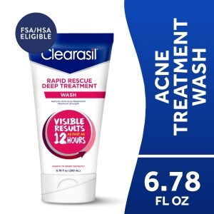 Clearasil Rapid Rescue Deep Treatment Acne Face Wash, Maximum Strenght ...