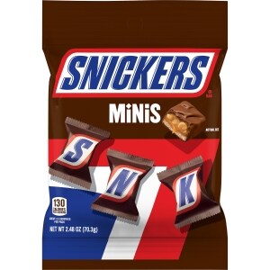 SNICKERS Minis Size Milk Chocolate Candy Bars, 2.48 oz Bag