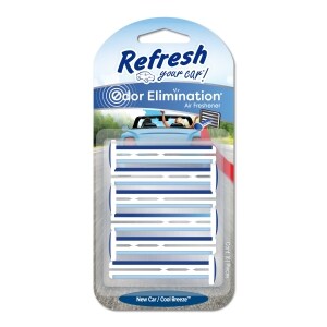 Refresh Your Car! Air Freshener (New Car /Cool Breeze Scent, 6 Pack)