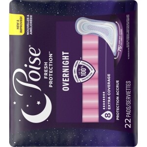 Poise Fresh Protection Extra Coverage Overnight Pads 22 ct | Family Dollar