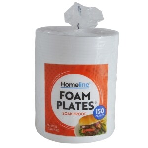 Homeline Soak Proof Foam Dinner Plates, 150-ct. Pack | Family Dollar
