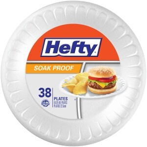 HEFTY® FOAM PLATE, 8.875IN, 38CT