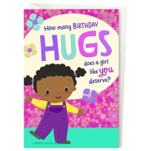 Sentimental Studios Hugs Girl Birthday Card