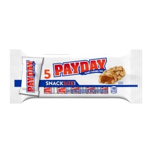 PAYDAY Peanut Caramel Snack Size, Candy Bars, 0.7 oz (5 Count) | Family ...