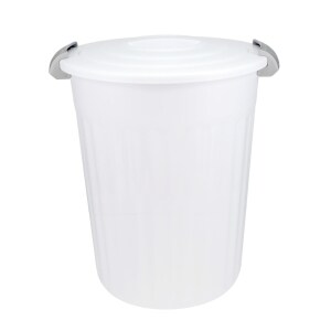 Utility Plastic Trash Cans with Lids, 6 gal.