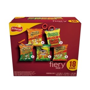 Frito-Lay Fiery Mix Snacks Variety Pack, 18 Ct