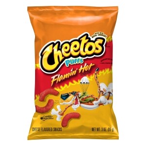 Cheetos Puffs Cheese Flavored Snacks Flamin' Hot Flavored, 3 Oz
