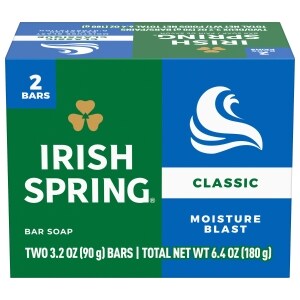 Irish Spring Moisture Blast Deodorant Bar Soap for Men, 12 Hour Fresh ...