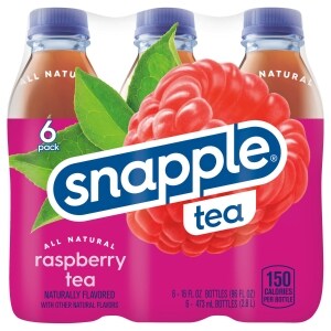 Snapple Raspberry Tea, 16 fl oz recycled plastic bottle, 6 pack ...