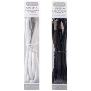 Techiva Lightning to USB-A Charging Cables, 3 ft.