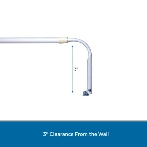 Interiors by Design Adjustable Basic Curtain Rod, 28-48” Adjustable ...