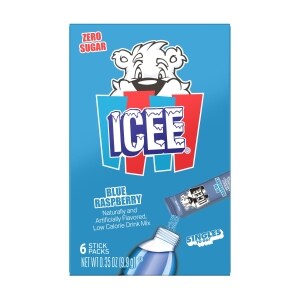 ICEE Blue Raspberry Drink Sticks, 6 count