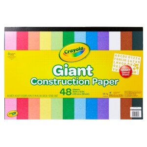 48ct Giant Construction Paper w/Stencils