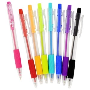 Inc. Clip Clicks Assorted Ball-Point Pens, 8 ct. | Family Dollar