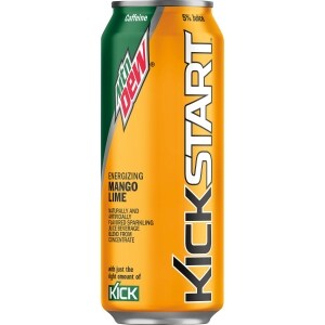Mtn Dew Kickstart Sparkling Juice Beverage Blend Energizing Mango Lime ...