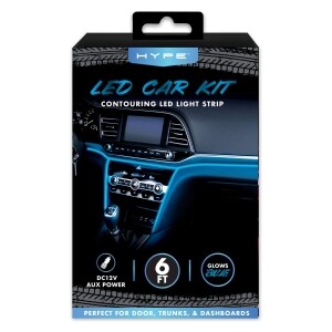 Assorted Hype LED Car Kit Contouring Light Strips, 6 ft.