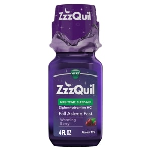 ZzzQuil Liquid Sleep Aid, Diphenhydramine 50mg HCl, Nighttime Sleep Aid ...