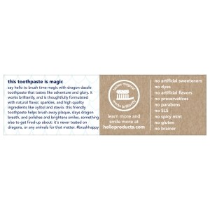 hello Kids Dragon Dazzle Blue Raspberry Fluoride Toothpaste, Vegan ...